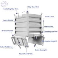China Galvanized Iron Turnover Box Stackable Logistics Container with Lid for sale