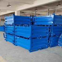 China Galvanized Iron Turnover Box Stackable Logistics Container with Lid for sale