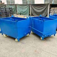 China Galvanized Iron Turnover Box Stackable Logistics Container with Lid for sale