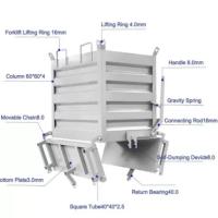 China Collapsible Iron Pallet Cage Space-Saving Heavy Duty Storage Bin for Factory for sale