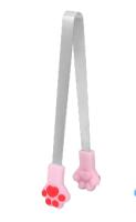 China Non Slip Grip Silicone Ice Tongs Heat Resistant Bar Serving Tool for sale