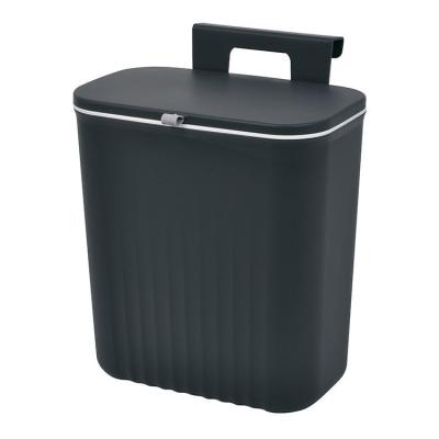 China 9L Wall Mounted Kitchen Waste Bin Household Hanging Trash Can with Lid for sale