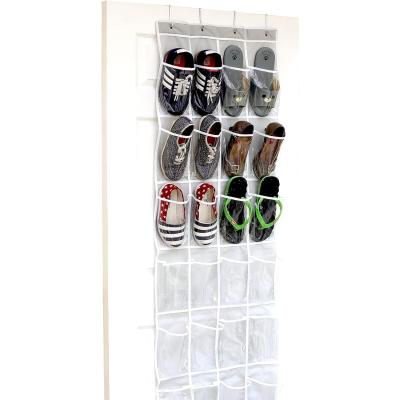 China 24 Clear Pockets Over the Door Hanging Organizer for Shoes Socks Pantry for sale