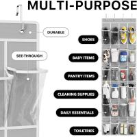 China 24 Clear Pockets Over the Door Hanging Organizer for Shoes Socks Pantry for sale