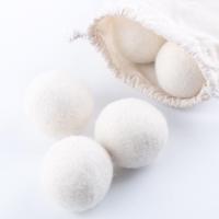 China 6 Pack Reusable Eco-Friendly 100% Wool Dryer Balls for Laundry Fabric Softener for sale