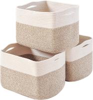 China Foldable Cotton Rope Woven Basket Multi-Purpose Laundry Hamper for sale