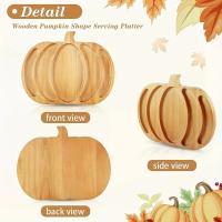 China Eco-Friendly Bamboo Halloween Dinner Plates Pumpkin-Shaped Reusable for sale