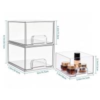 China Transparent Acrylic Stackable Storage Drawer Multi-Purpose Organizer Bin for sale
