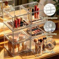China Transparent Acrylic Stackable Storage Drawer Multi-Purpose Organizer Bin for sale