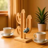 China Cactus Shaped Coffee Capsule Holder Space Saving Eco Friendly Kitchen Organizer for sale