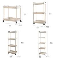 China Movable 2/3/4/5-Tier Plastic Utility Cart Kitchen Storage Organizer with Wheels for sale