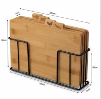 China Sturdy Iron Frame Cutting Board Food Safe Certified Multi-Functional Chopping Board for sale