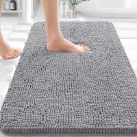 China 60x40 cm Non Slip Quick-Dry Bathroom Rug Chenille Bath Mat for sale