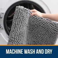 China 60x40 cm Non Slip Quick-Dry Bathroom Rug Chenille Bath Mat for sale