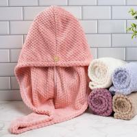 China Quick Dry Soft and Comfortable Microfiber Hair Towel Shower Cap Hair Turban for sale