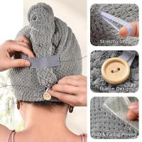 China Quick Dry Soft and Comfortable Microfiber Hair Towel Shower Cap Hair Turban for sale