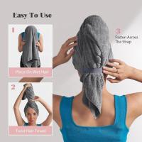 China Multi-Color Super Absorbent Fast Drying Microfiber Hair Towel Wrap for sale