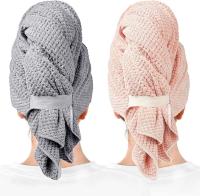 China Multi-Color Super Absorbent Fast Drying Microfiber Hair Towel Wrap for sale