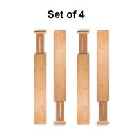 China 17–22 Inches Adjustable Expandable Eco-Friendly Bamboo Drawer Divider Organizer for sale