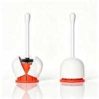 China Automatic-closing Lid Toilet Bowl Brush and Holder Set for sale