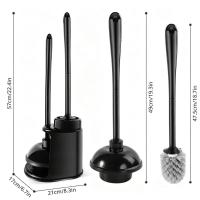 China Heavy Duty Toilet Plunger and Bowl Brush Combo for Bathroom Cleaning for sale