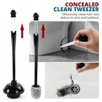 China Heavy Duty Toilet Plunger and Bowl Brush Combo for Bathroom Cleaning for sale