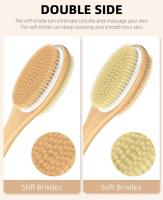 China 17-inch Back Scrubber Shower Brush with Two-Sided Design and Non-Slip Handle for sale