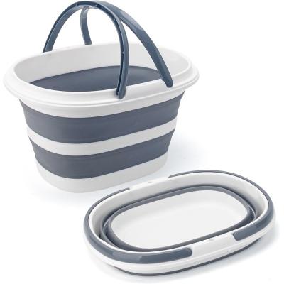 China 16L 18L Collapsible Water Bucket with Handle Portable Foldable Plastic Bucket for sale