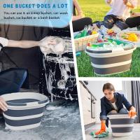 China 16L 18L Collapsible Water Bucket with Handle Portable Foldable Plastic Bucket for sale