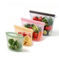 China Reusable Silicone Food Storage Bags Dishwasher Oven Microwave Freezer Safe for sale