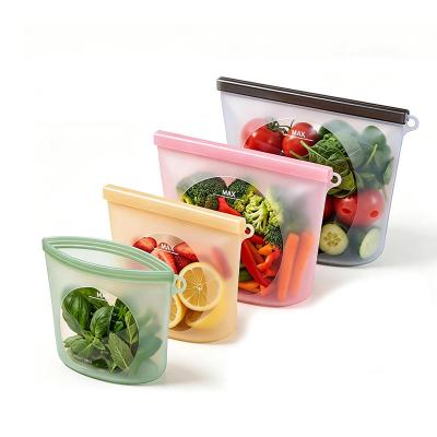 China Reusable Silicone Food Storage Bags Dishwasher Oven Microwave Freezer Safe for sale