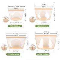 China Reusable Silicone Food Storage Bags Dishwasher Oven Microwave Freezer Safe for sale