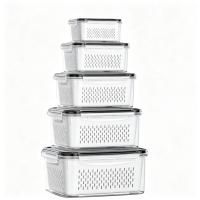 China Food Grade BPA-free Airtight Leak-Proof Fruit Storage Containers for Fridge for sale