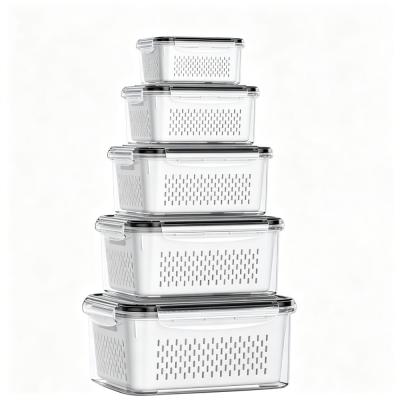 China Food Grade BPA-free Airtight Leak-Proof Fruit Storage Containers for Fridge for sale