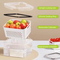 China Food Grade BPA-free Airtight Leak-Proof Fruit Storage Containers for Fridge for sale
