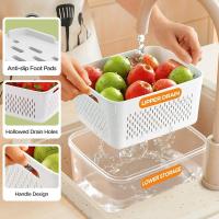 China Food Grade BPA-free Airtight Leak-Proof Fruit Storage Containers for Fridge for sale