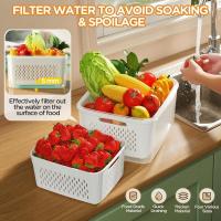 China Food Grade BPA-free Airtight Leak-Proof Fruit Storage Containers for Fridge for sale