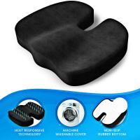 China Premium Memory Foam Office Chair Cushion with Non-slip Bottom and Machine Washable Cover for sale