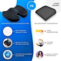 China Premium Memory Foam Office Chair Cushion with Non-slip Bottom and Machine Washable Cover for sale