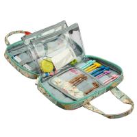 China Double Layer Zipper Knitting Storage Bag 28 X 19 X 5 Cm Customizable Yarn Organizer for sale