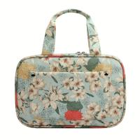 China Double Layer Zipper Knitting Storage Bag 28 X 19 X 5 Cm Customizable Yarn Organizer for sale