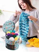 China Customized Design DIY Wool Knitting Storage Bag With Double-Layer Fabric And Lightweight 290G for sale