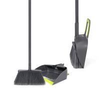 China Step-On Dust Pan and Broom Set with Long Handle for Household Cleaning for sale