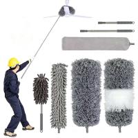 China Microfiber Feather Extendable Duster with Extension Pole with Bendable Washable Heads for sale