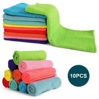 China 10PCS Reusable Eco-Friendly Quick Dry Microfiber Cleaning Cloths for Kitchen and Bathroom for sale