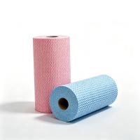China Disposable Multipurpose Non-Woven Cleaning Cloth Roll for Kitchen and Bathroom for sale