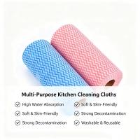 China Disposable Multipurpose Non-Woven Cleaning Cloth Roll for Kitchen and Bathroom for sale