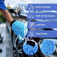 China Scratch-Free Chenille Microfiber Car Wash Mitt Machine Washable Cleaning Towel for sale