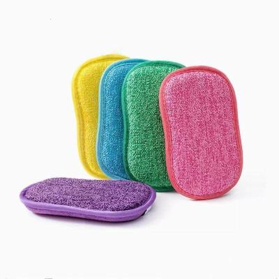 China Reusable Super Absorbent Non-Scratch Microfiber Sponge for Kitchen Cleaning for sale