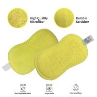 China Reusable Super Absorbent Non-Scratch Microfiber Sponge for Kitchen Cleaning for sale